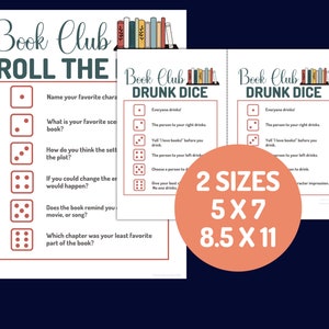 Book Club Roll the Dice Game: Discussion Questions (digital Download ...