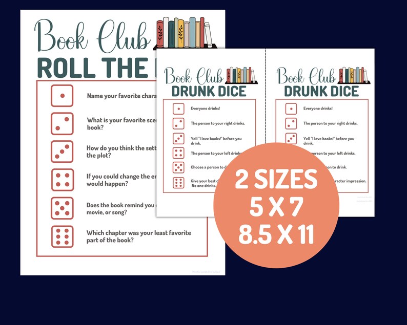 Book Club Roll the Dice Game: Discussion Questions (digital Download ...