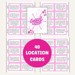 Pink Treasure Hunt, Scavenger Hunt Cards, Indoor, Outdoor, Baby Shower ...