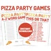 Pizza Party Game Bundle: A-Z, This or That (printable, Instant Download ...