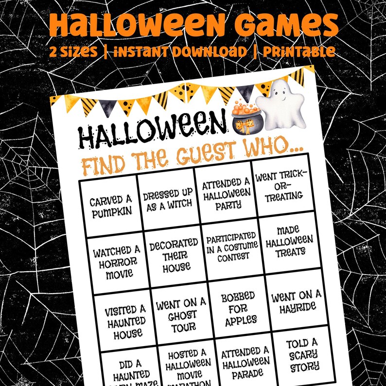 Halloween Party Game, Find the Guest, Kids, Adults, Teens Party ...