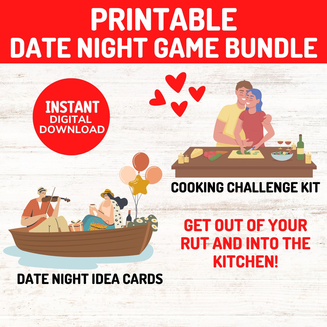 Date Night Game Bundle | Couple's Cooking Competition Kit | Date Night ...