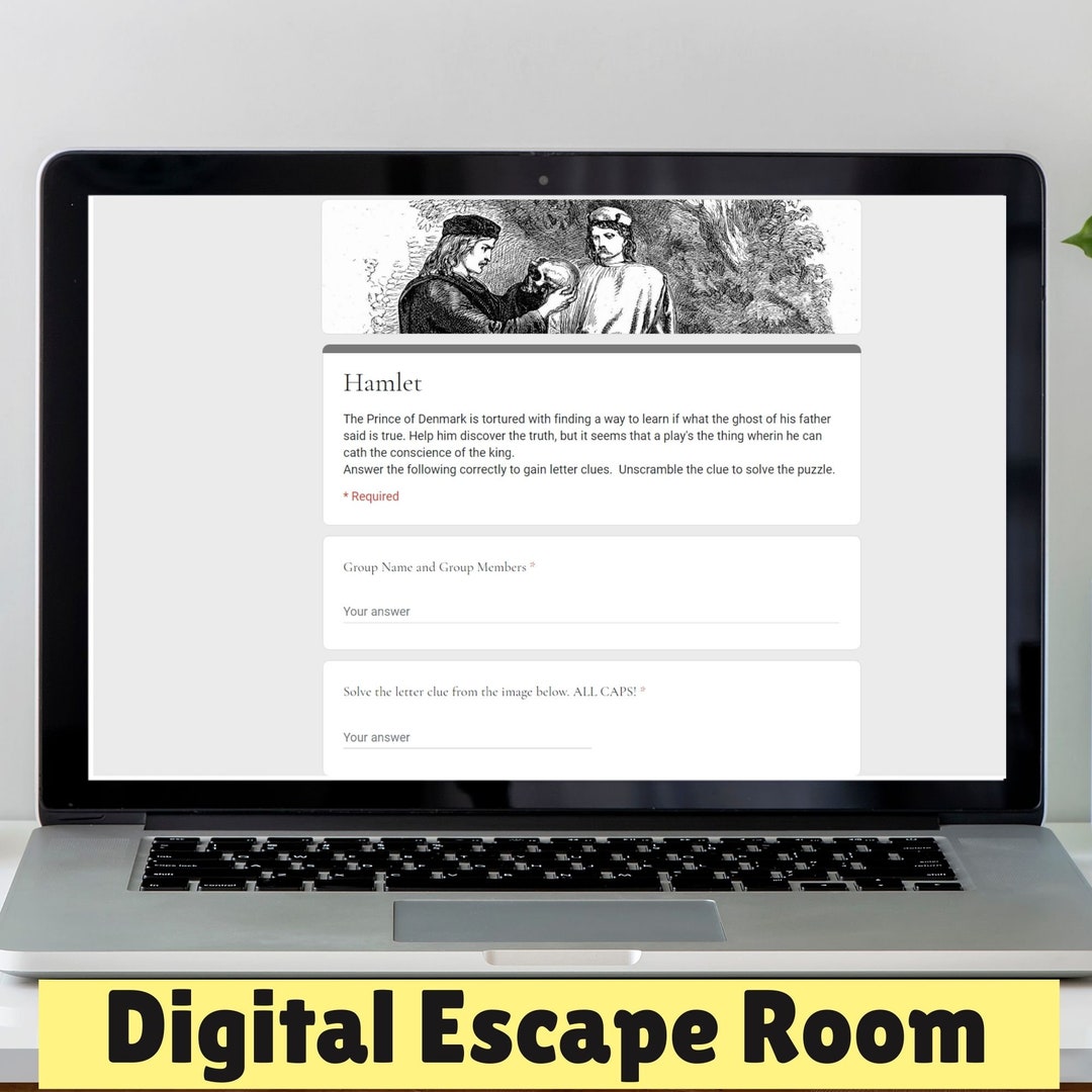 Hamlet Digital Escape Room Game, Use With Google Drive, Printable ...