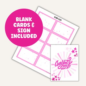 Pink Treasure Hunt, Scavenger Hunt Cards, Indoor, Outdoor, Baby Shower ...