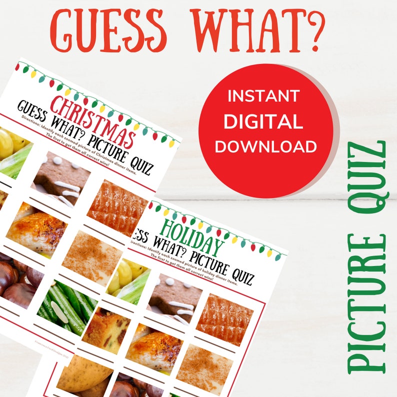Christmas and Holiday Guess What? Game | Picture Quiz | Family Game ...