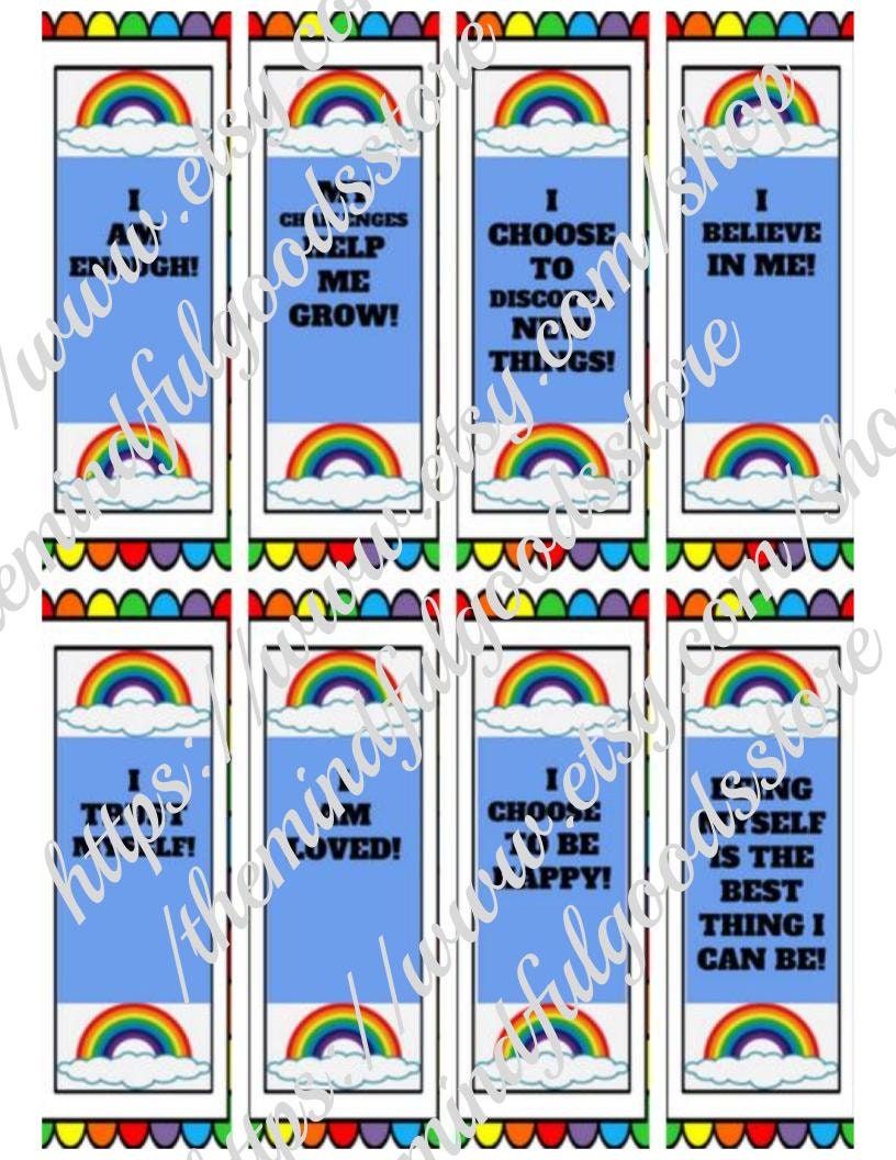 Positive Affirmation Bookmarks. Teacher Resource. Home School. Scouts ...