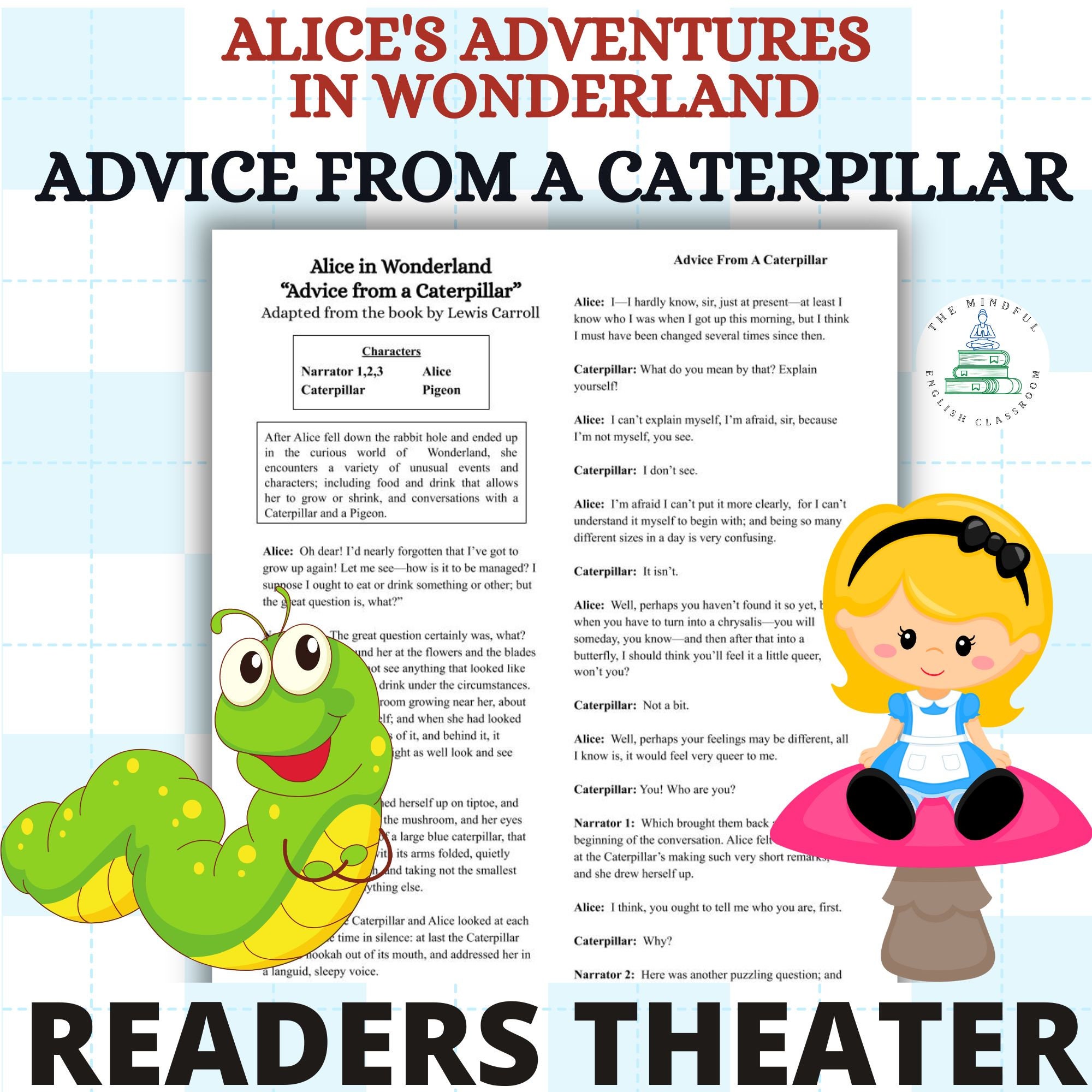 Alice in Wonderland Readers Theater Script: Caterpillar Scene (PDF ...