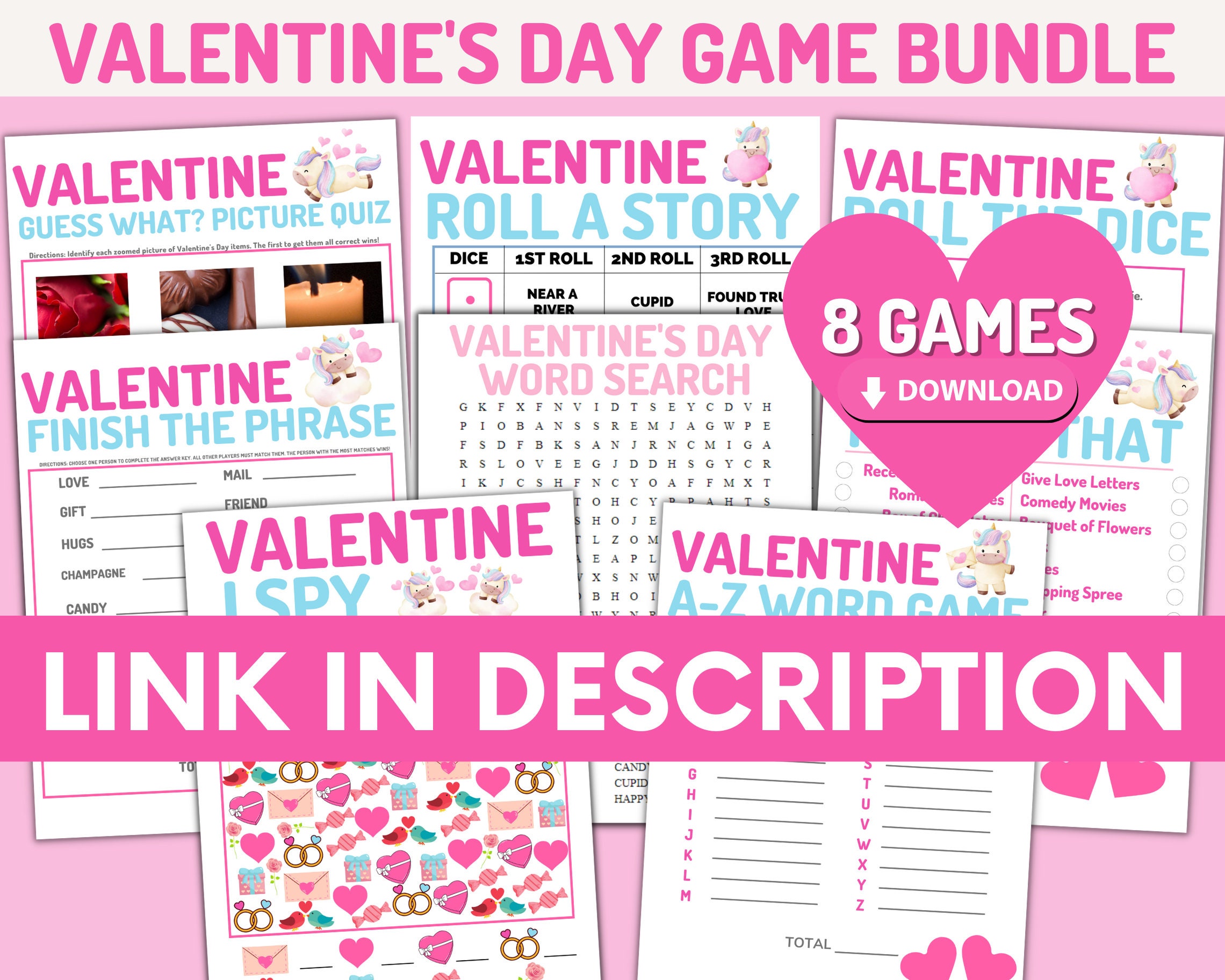 Valentine's Day Charades or Draw It Cards: Printable Party Game ...