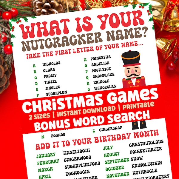 Nutcracker Family Christmas Party Games - Etsy