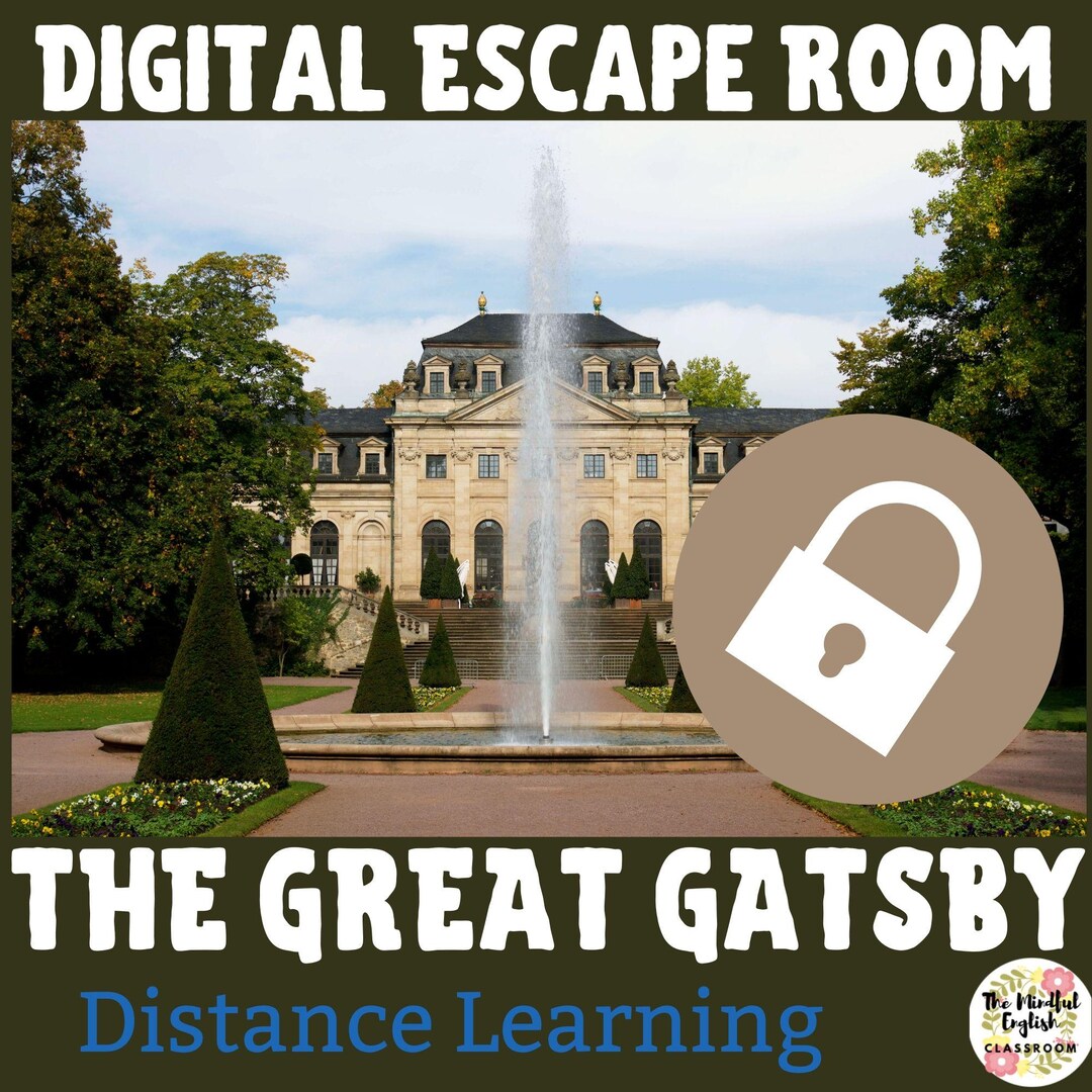 The Great Gatsby Digital Escape Room Game, Use in Google Drive ...