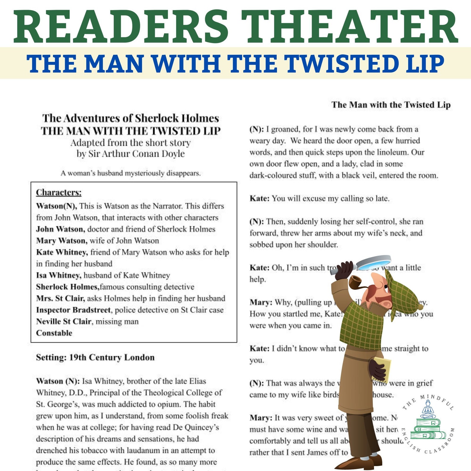 Sherlock Holmes Readers Theater Script: the Man With the Twisted Lip ...