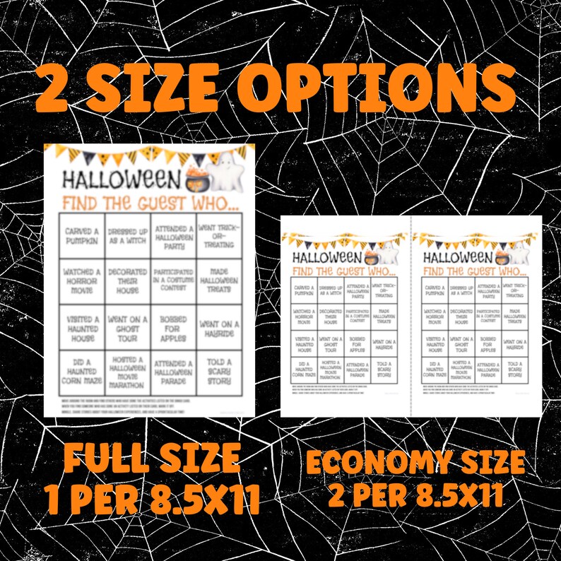 Halloween Party Game, Find the Guest, Kids, Adults, Teens Party ...