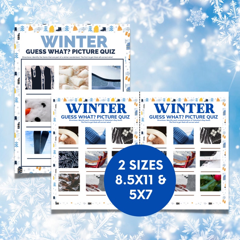 Winter Games Bundle: Printable Activities for Kids & Adults (digital ...