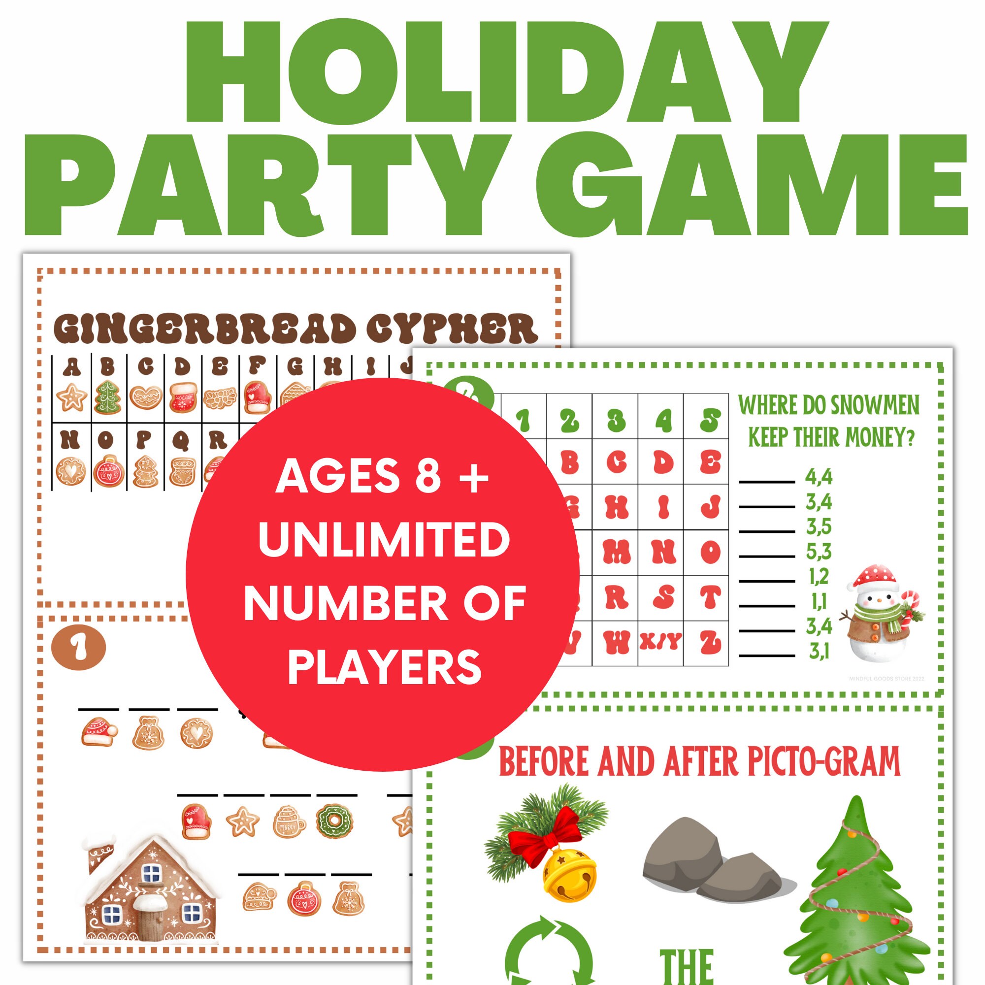 Christmas Escape Room Game | Family Game Night | Printable Party Game ...