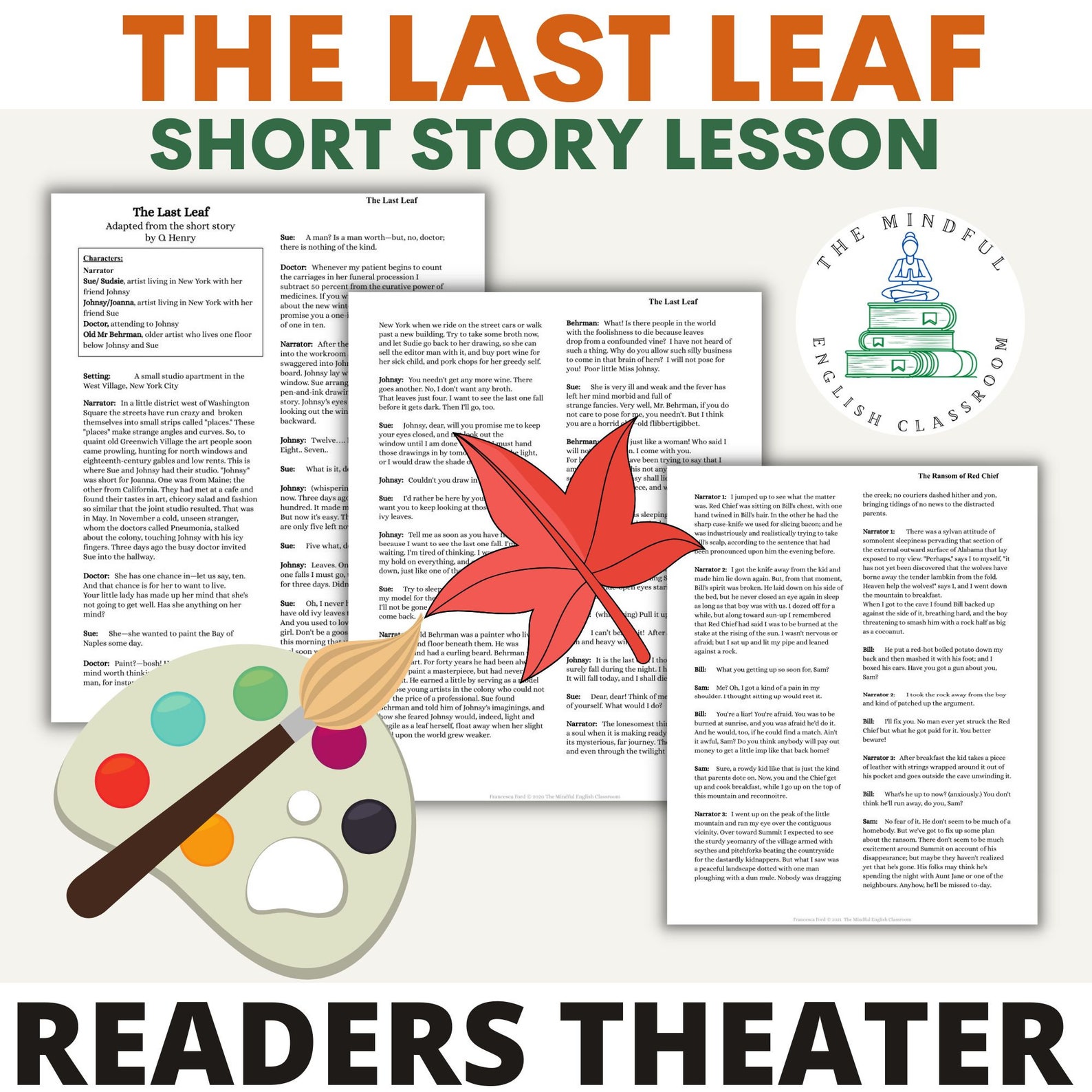 The Last Leaf Readers Theater Script, Grades 7-12 (digital Download) - Etsy