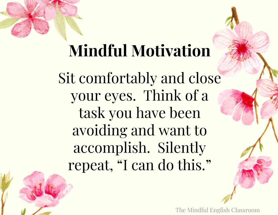 One Minute Mindfulness Task/activity Cards Cherry Blossom - Etsy