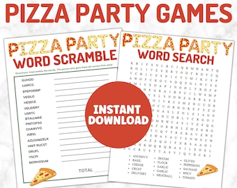 Pizza Party Word Search Game. Printable Word Search Game for Pizza ...