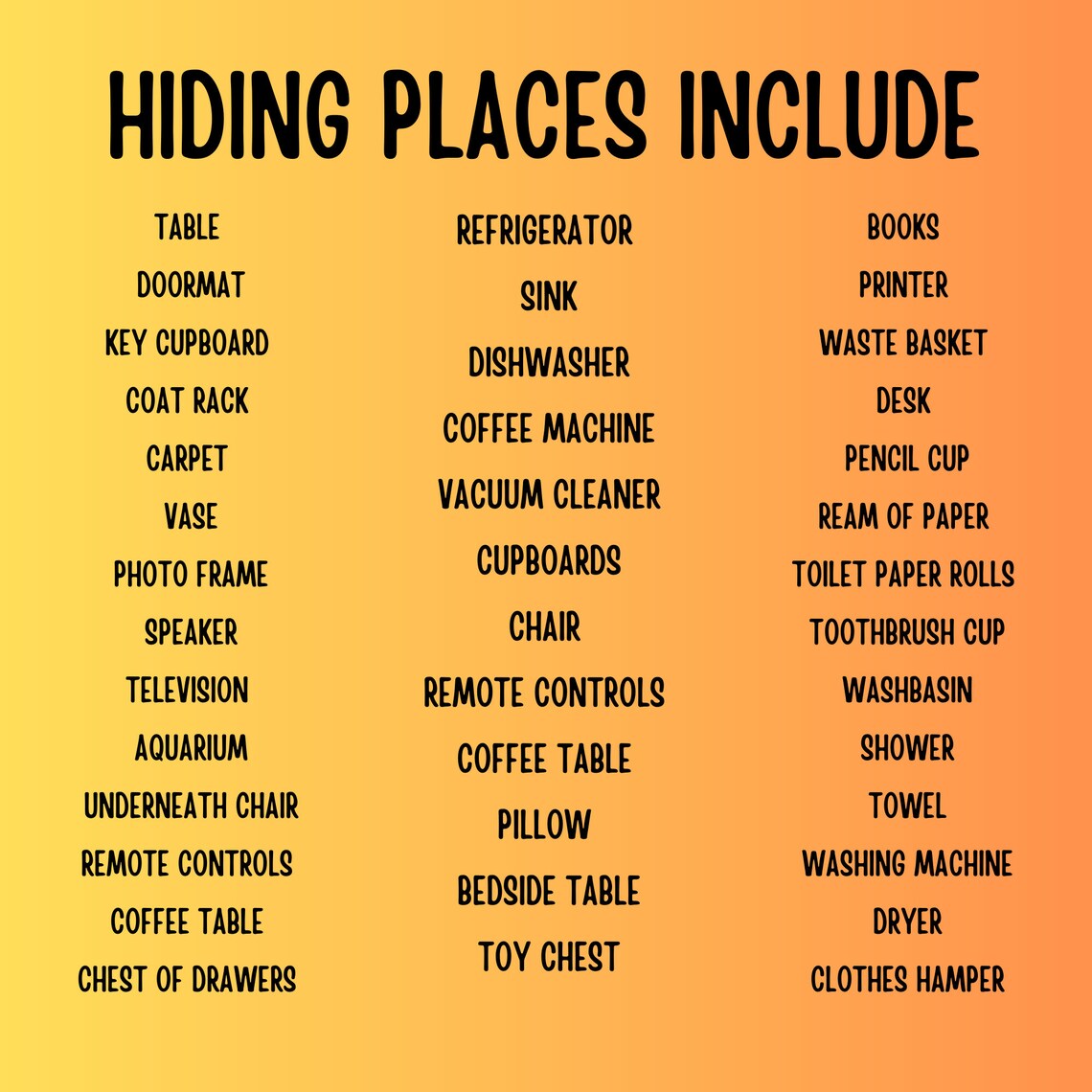 Halloween Candy Hunt, Scavenger Hunt Cards, Indoor & Outdoor Bundle ...