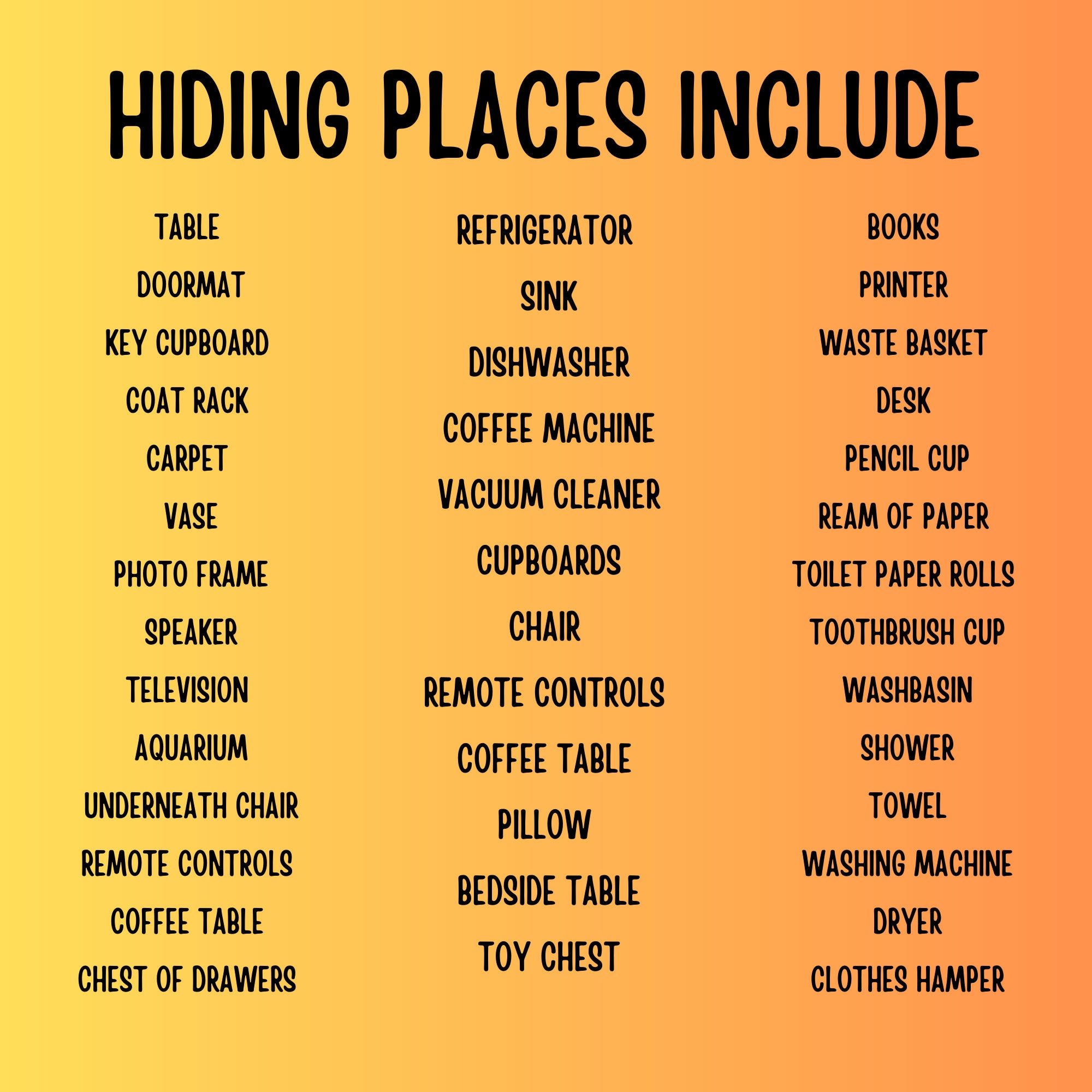Halloween Candy Hunt, Scavenger Hunt Cards, Indoor & Outdoor Bundle ...