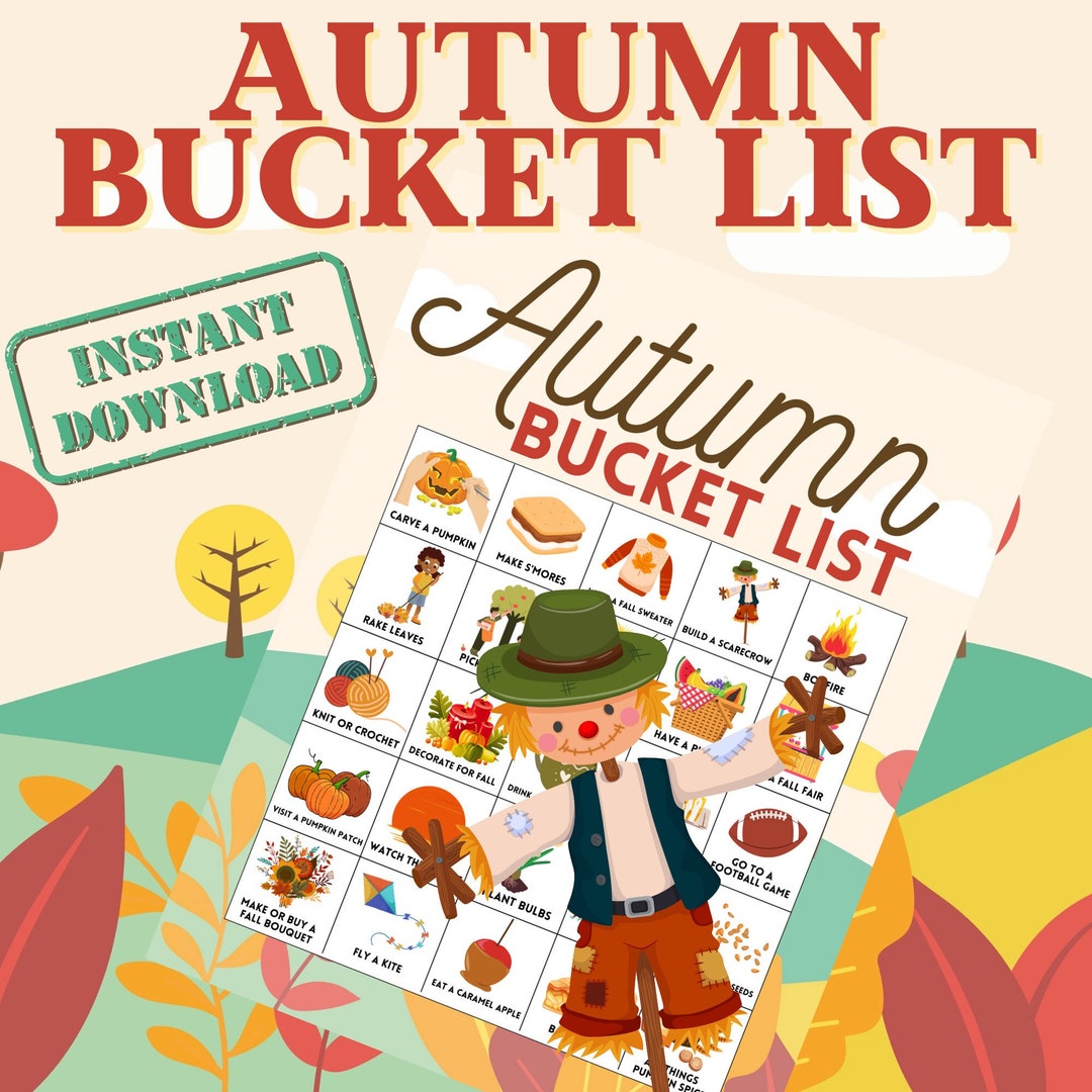 Autumn Bucket List: Fall Family Activity Game (digital Download) - Etsy