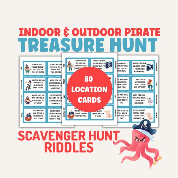 Outdoor Pirate Treasure Hunt Clues - Etsy