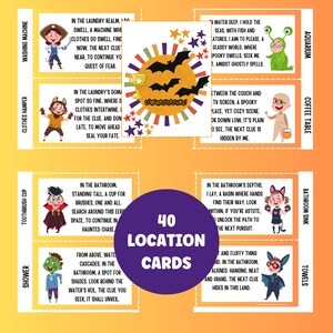 Halloween Treasure Hunt Scavenger Hunt Cards, Indoor & Outdoor Bundle ...