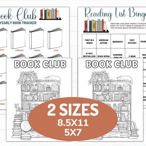 Book Club Planner Bundle, Printable Instant Download, Book Lover Gift ...