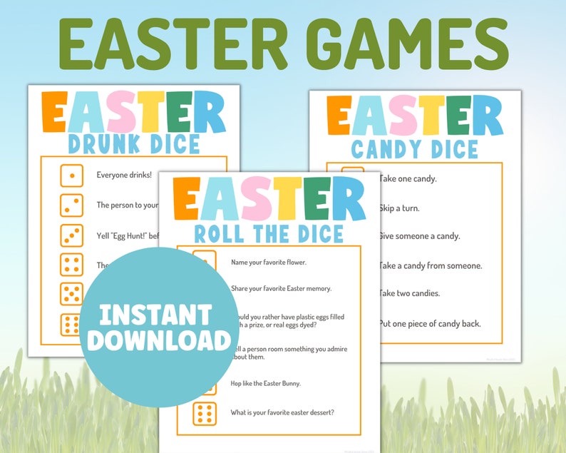 Easter Games, Roll the Dice Icebreaker, Easter Activities, Instant ...