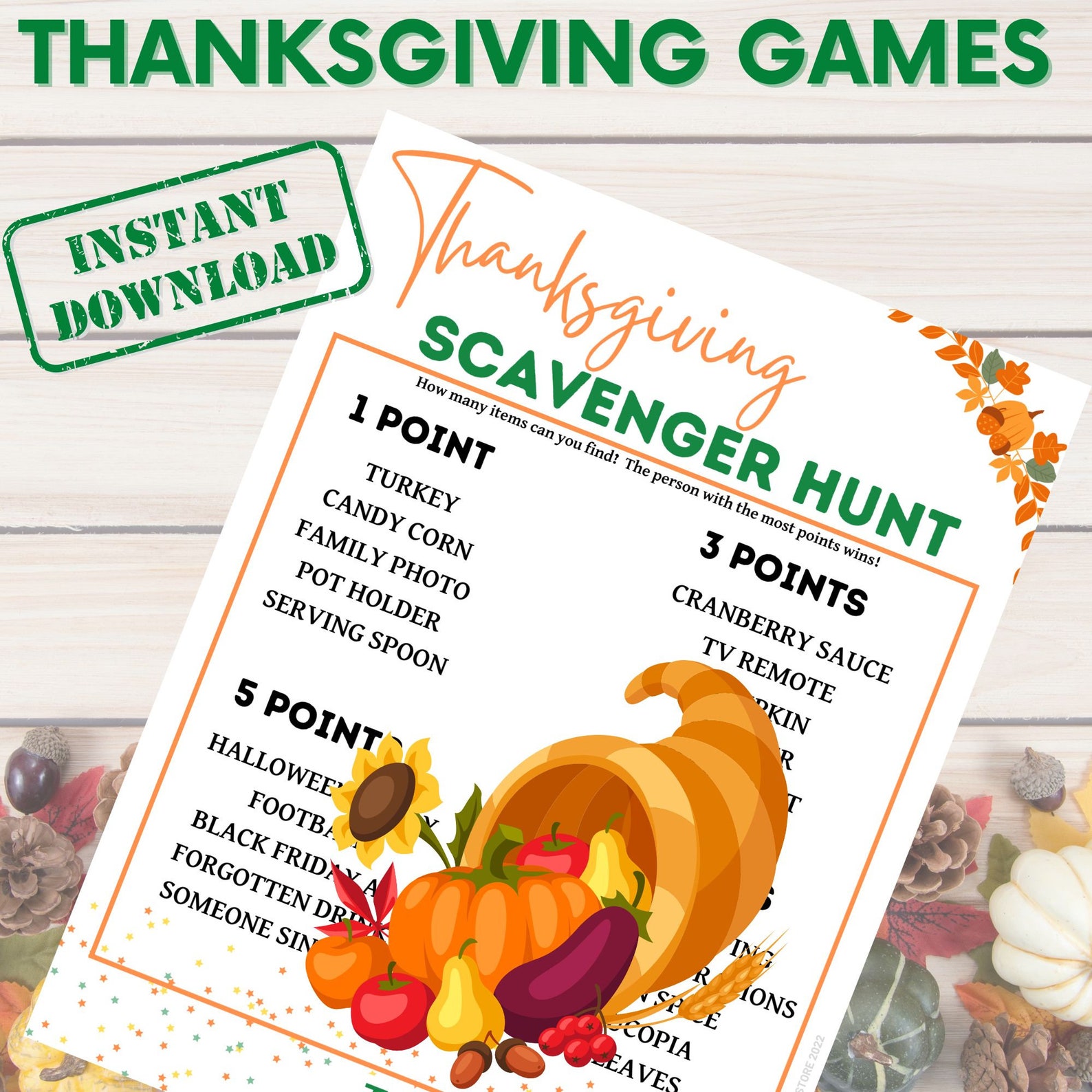 Thanksgiving and Friendsgiving Game Bundle | Family Game Night ...