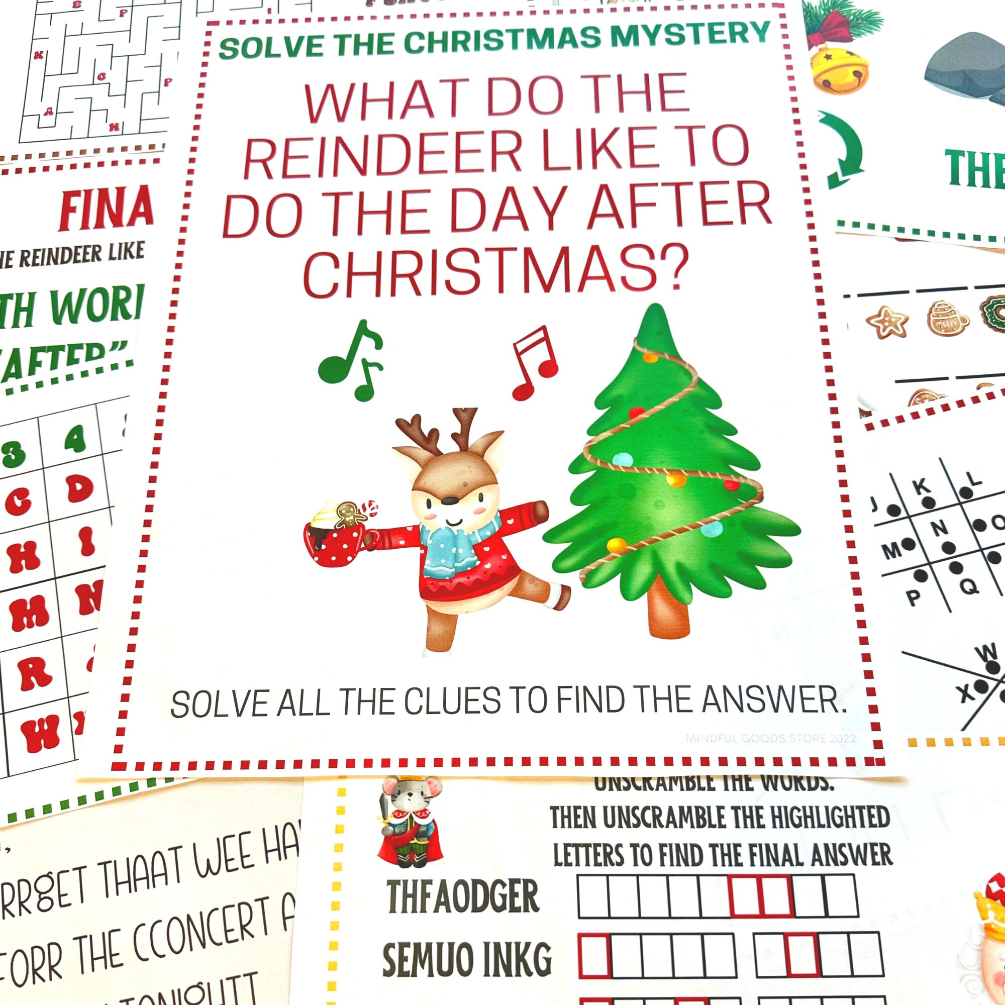Christmas Escape Room Game | Family Game Night | Printable Party Game ...