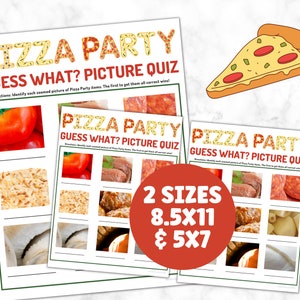 Pizza Party Game Bundle, Guess What, Printable Party Games, Instant ...