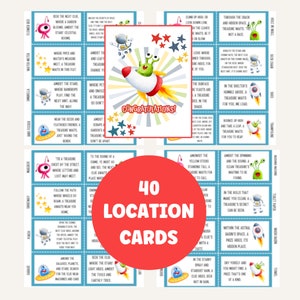 Outer Space Treasure Hunt, Scavenger Hunt Cards, Outdoor, Party Games ...