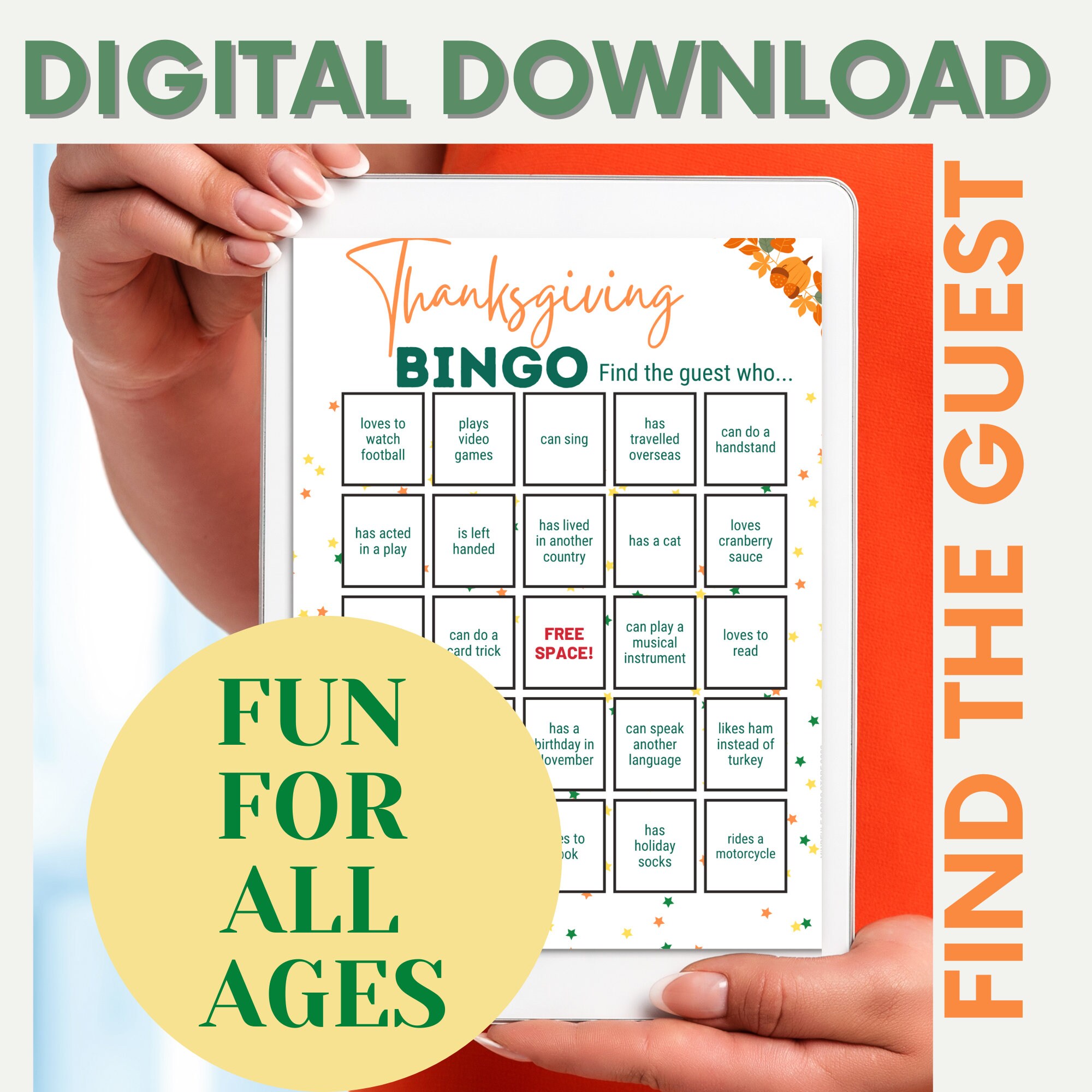 Thanksgiving and Friendsgiving Game Bundle | Family Game Night ...