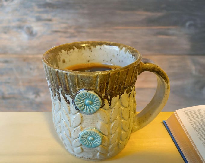 Sweater Texture Pottery Mug, Handmade Artisan Coffee & Tea Mug - Etsy