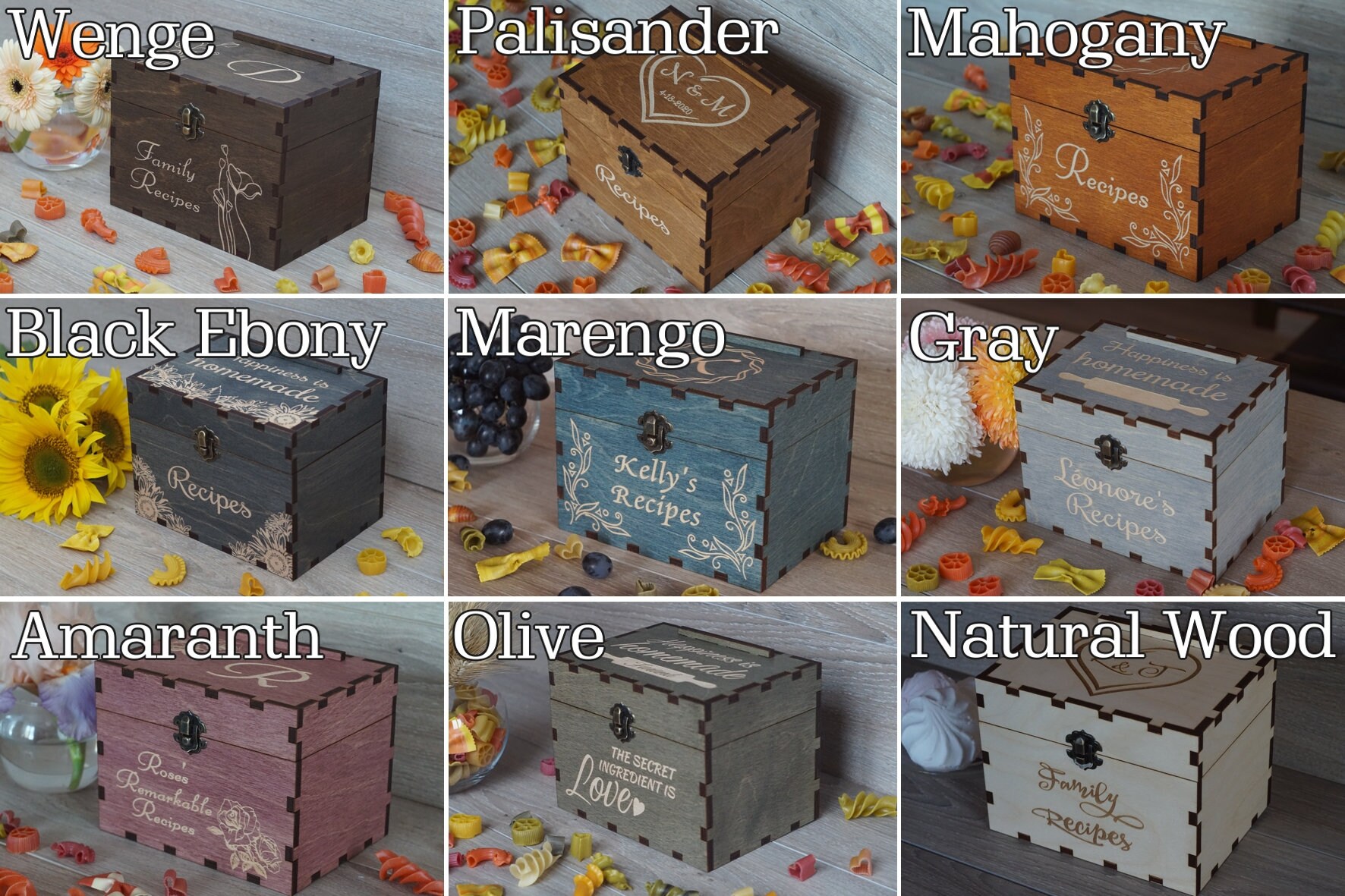 Wedding Guest Box With 6 Dividers Personalized Engraved Wood - Etsy