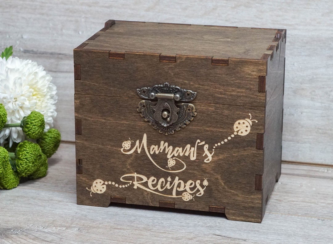 Recipe Box With Ladybugs, Dividers & 4x6 Recipe Cards Personalized ...