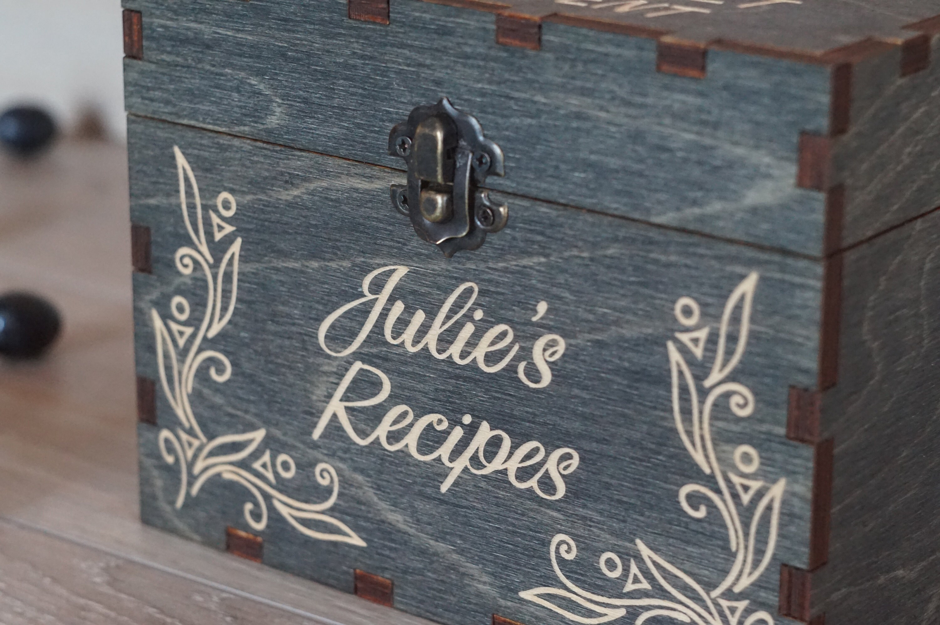 4x6 Recipe Box With Dividers and Recipe Cards Personalized - Etsy Canada