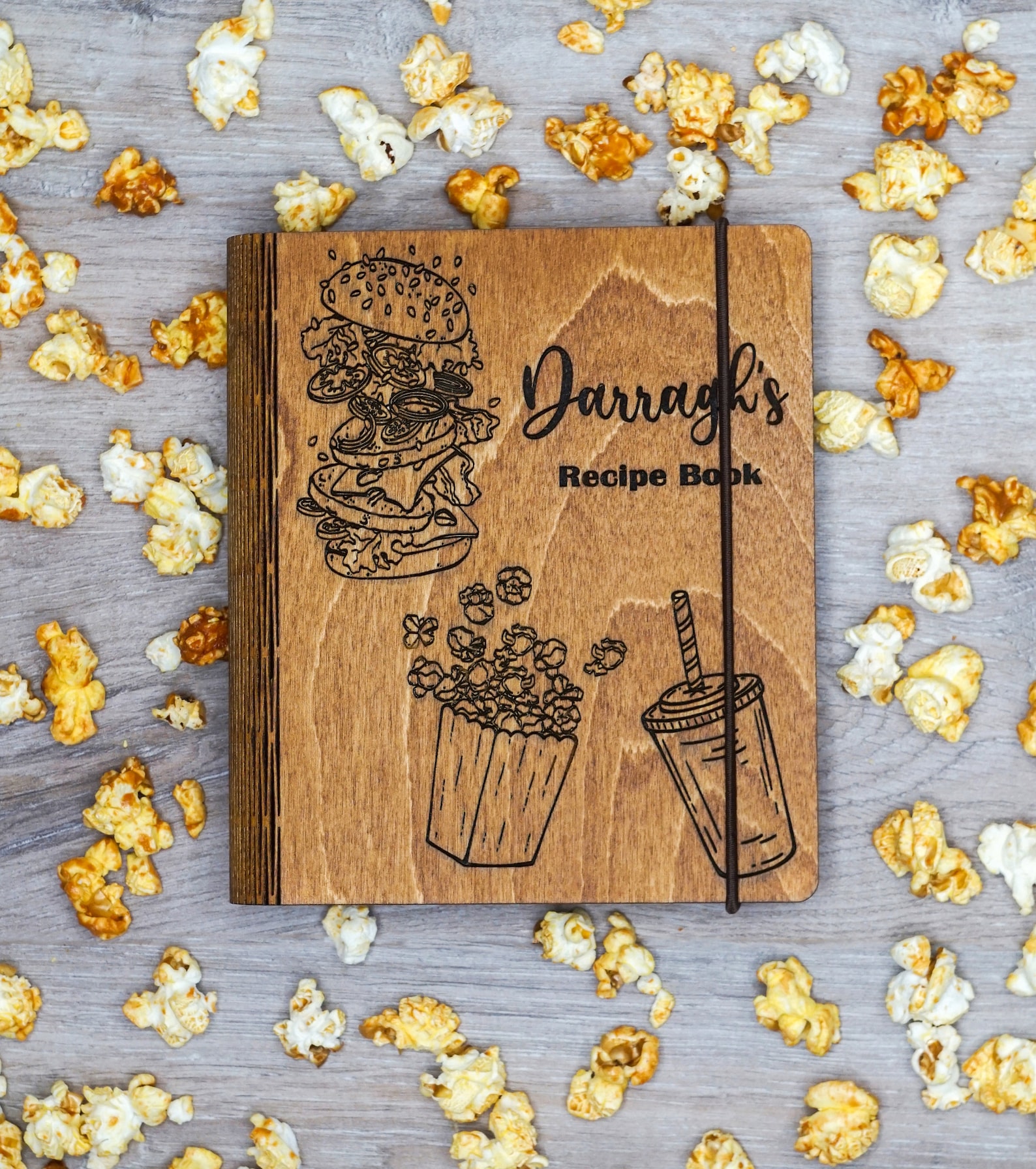 Personalized Wooden Recipe Book With Tab Dividers, Custom Cookbook ...