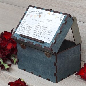 4x6 Recipe Box With Dividers and Recipe Cards Personalized - Etsy