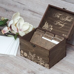 Wedding Guest Box With 6 Dividers Personalized Engraved Wood - Etsy