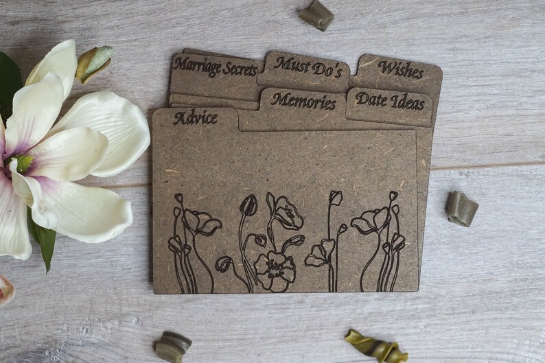 Wedding Guest Box With 6 Dividers Personalized Engraved Wood - Etsy