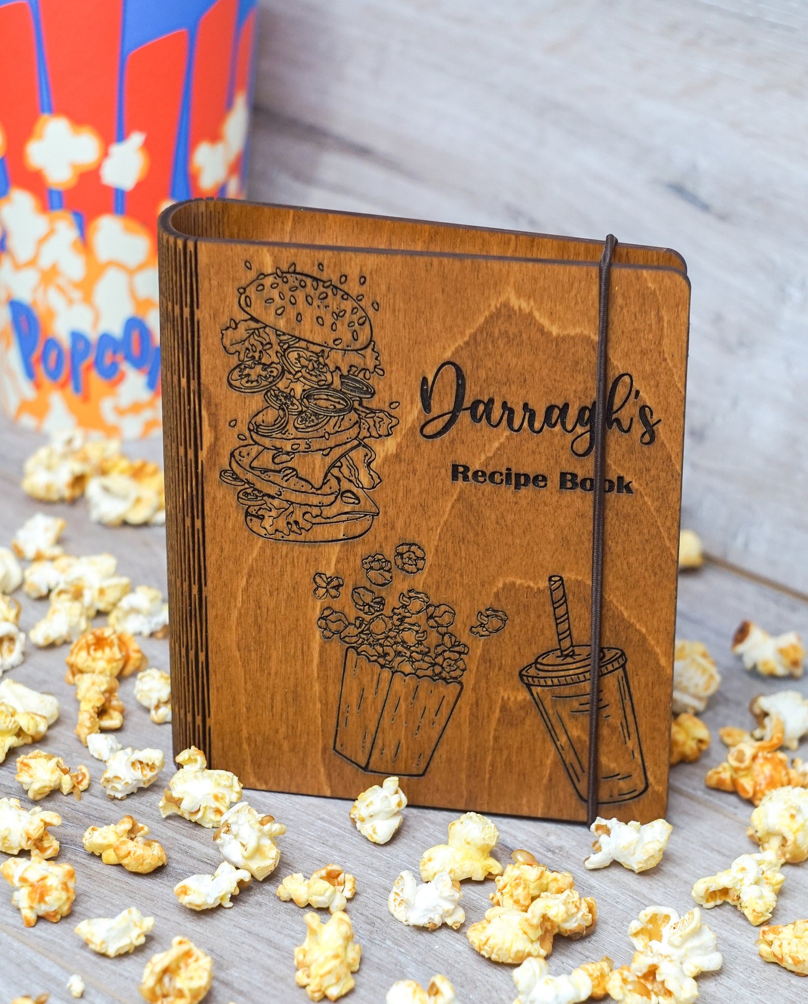 Personalized Wooden Recipe Book With Tab Dividers, Custom Cookbook ...