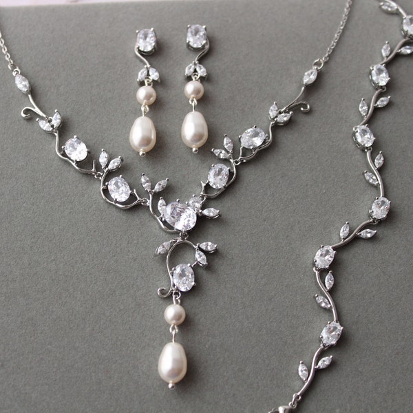 Wedding Necklace Set - Etsy