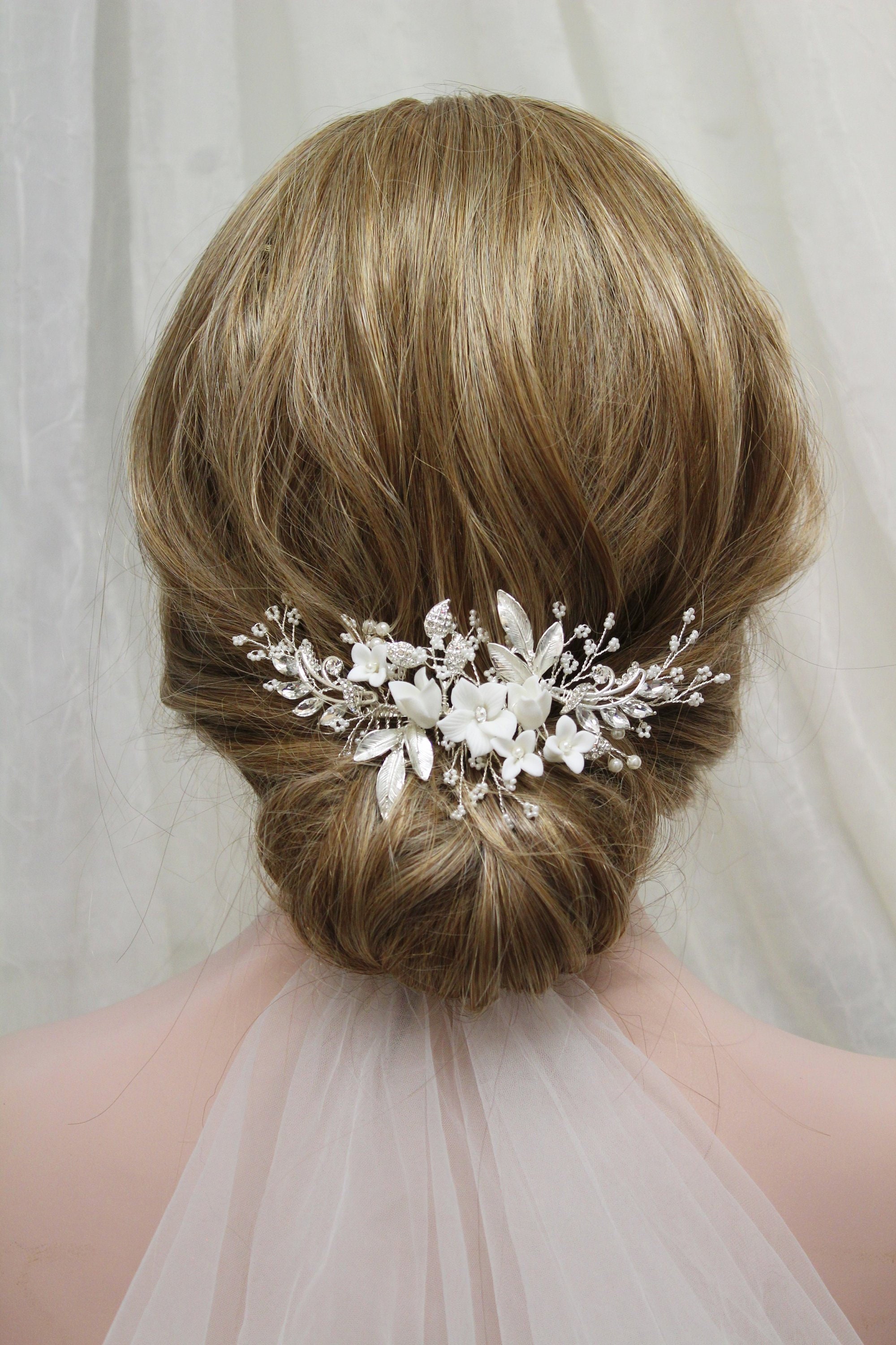Silver Wedding Hair Comb Bridal Hair Comb Wedding Hair Piece - Etsy