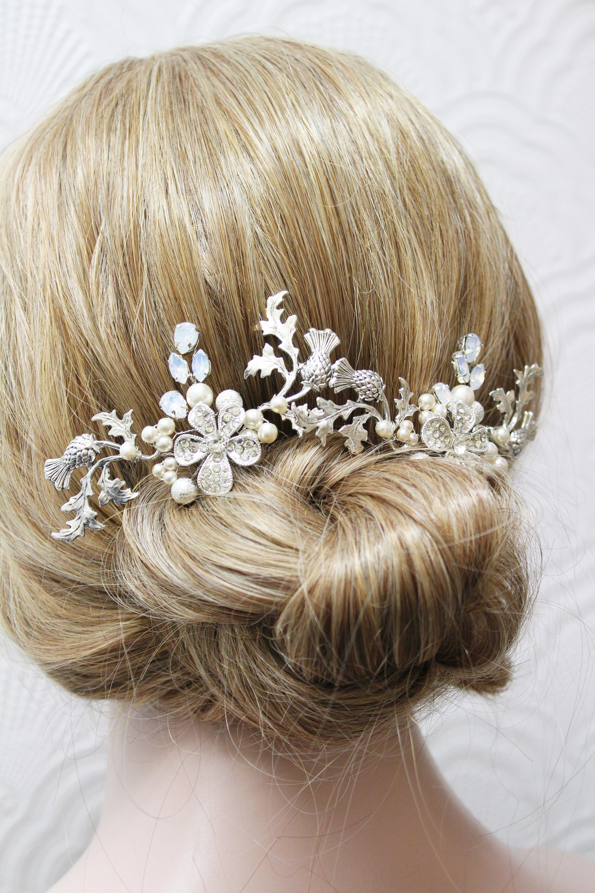 Scottish Thistle Bridal Hair Pin Set Wedding Hair Pins Bridal - Etsy