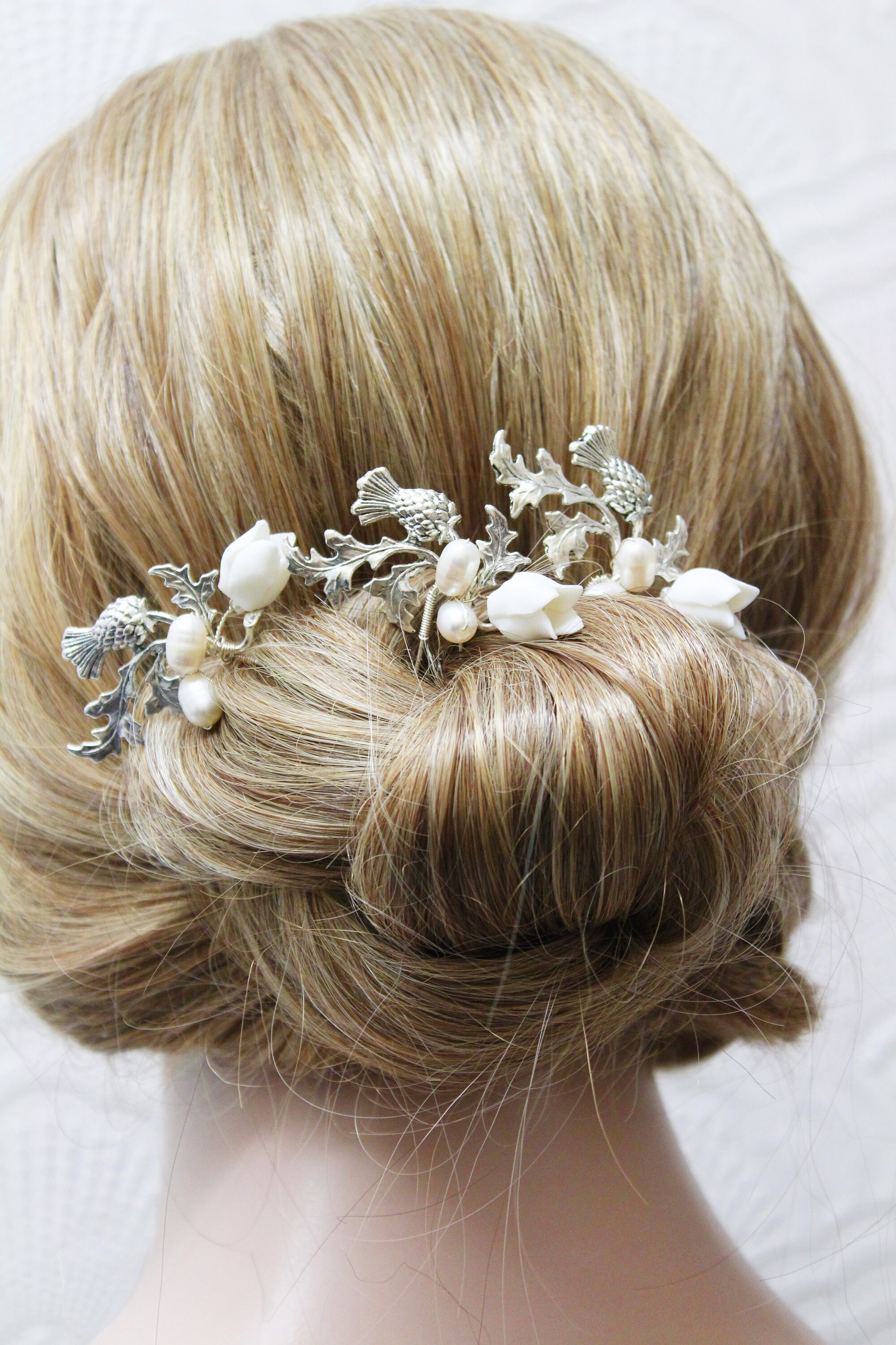 Scottish Thistle Bridal Hair Pin Set Wedding Hair Pins Bridal - Etsy