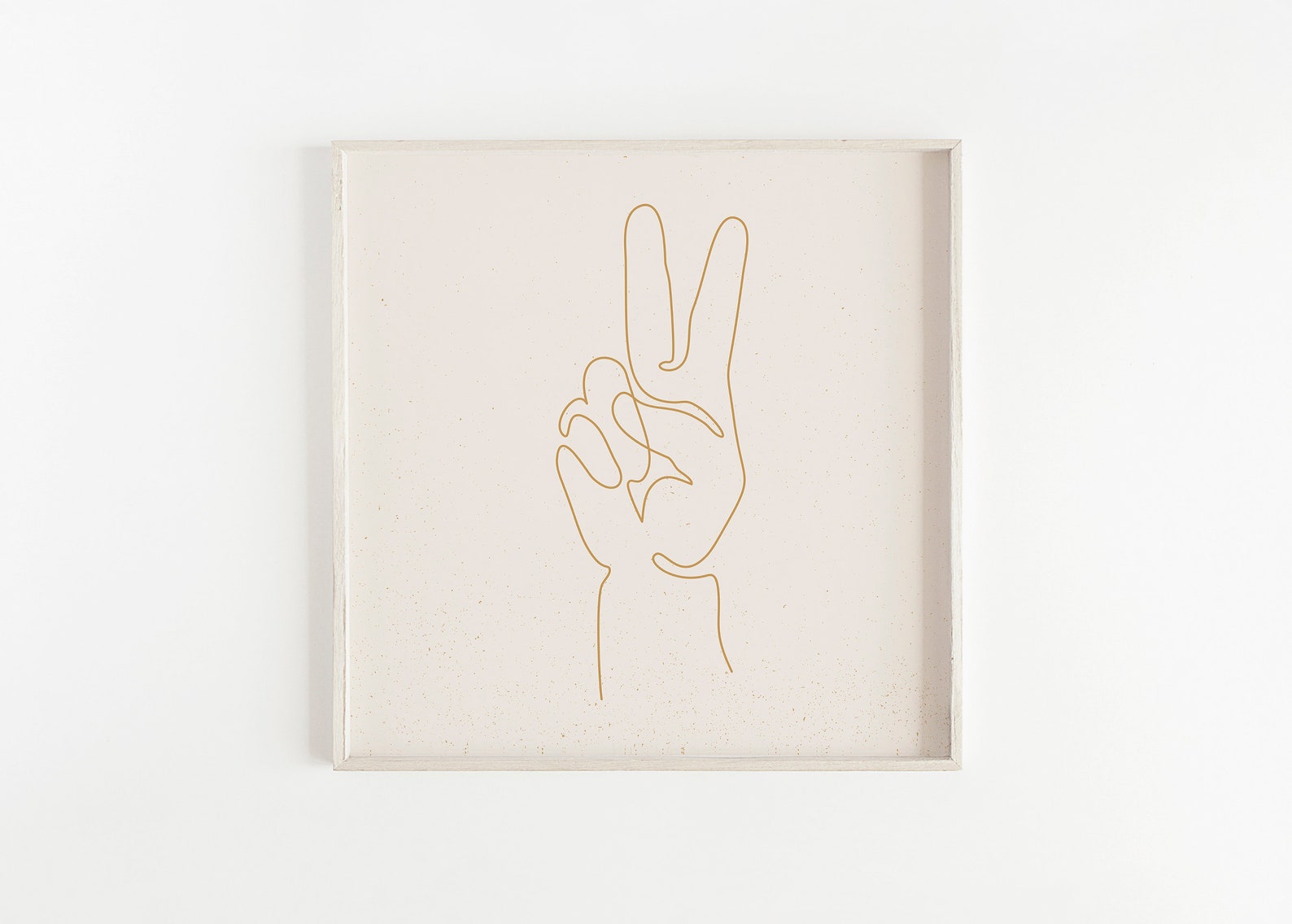 Peace Sign Print Hand Peace Sign One Line Art Print | Etsy