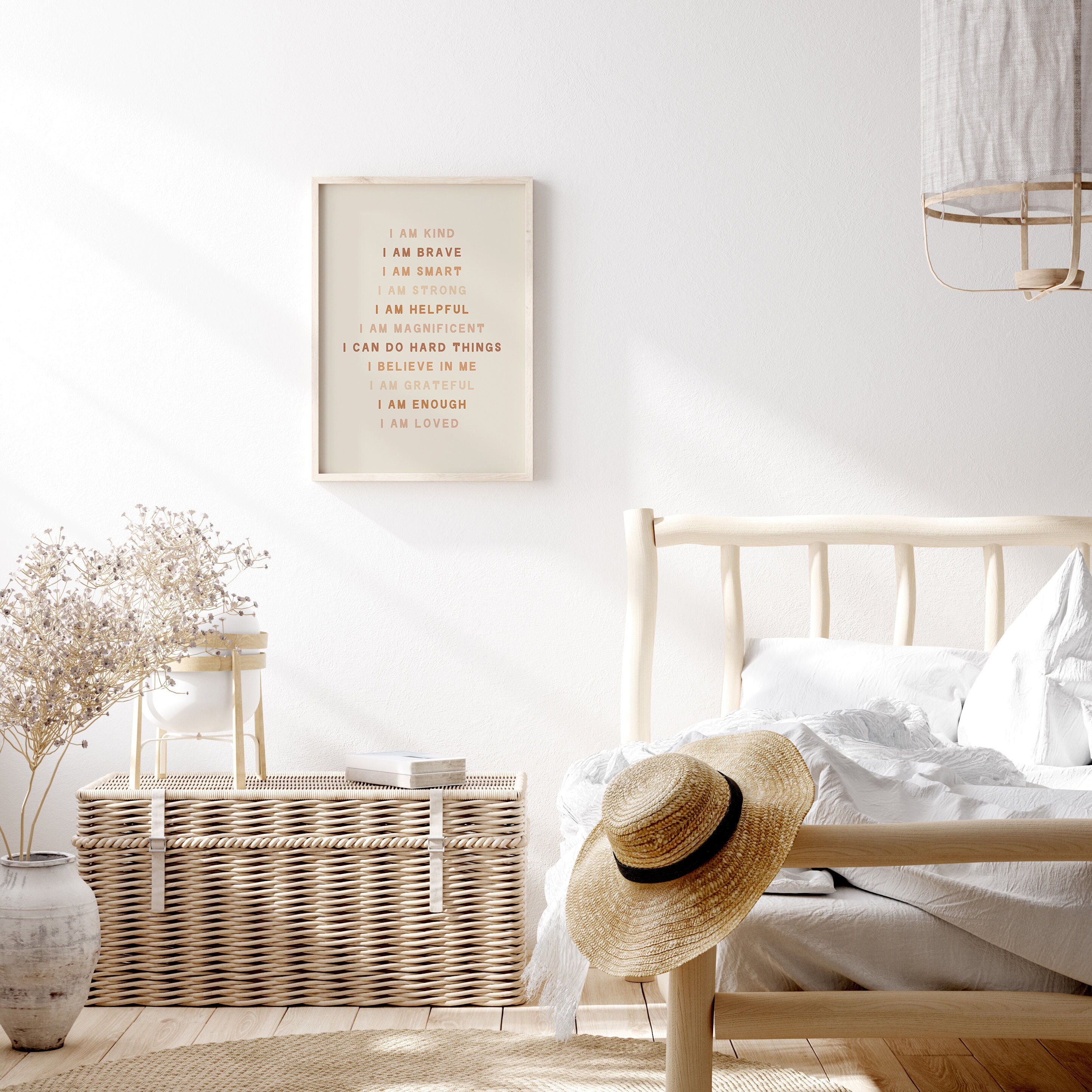 Kids Affirmations Print Earth Tones Kids Affirmations Sign | Etsy