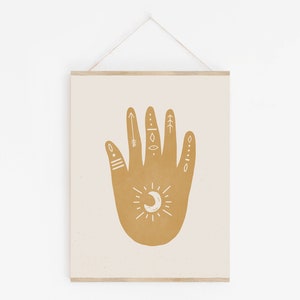 Boho Hand Print Hand Print Palm Hand Print Boho Print Boho Wall Art ...