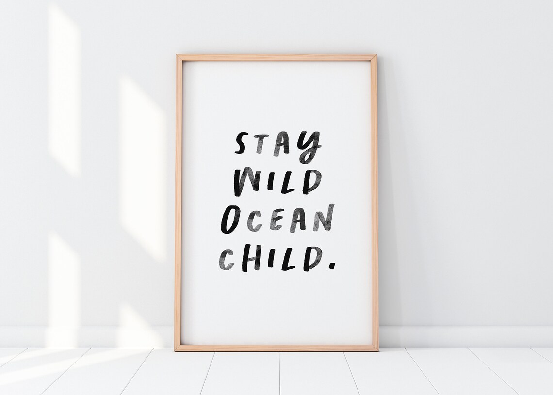 Stay Wild Ocean Child Kids Print Little Surfer Dude Surf - Etsy